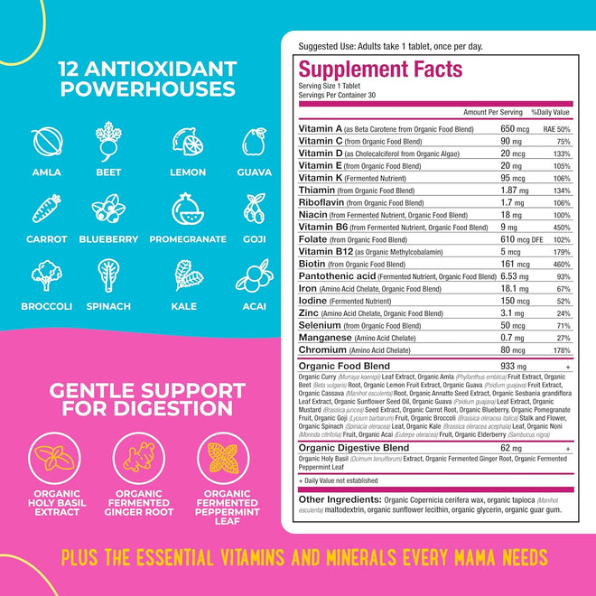 Organic Prenatal Multivitamin – Mama Natural